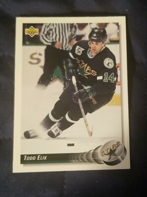 1992-93 Upper Deck - Minnesota North Stars Hockey Card #210 Todd Elik ...