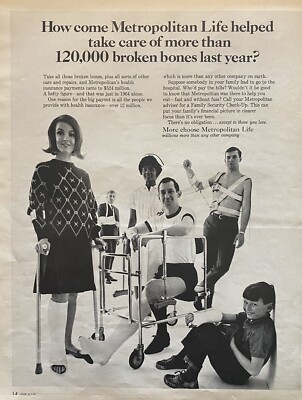 Vintage 1965 Print Ad Metropolitan Life Health Insurance Magazine ...