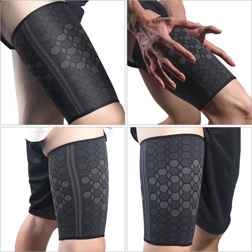 Elastic Compression Sleeve Thigh Support Brace Muscle Injury Wrap ...