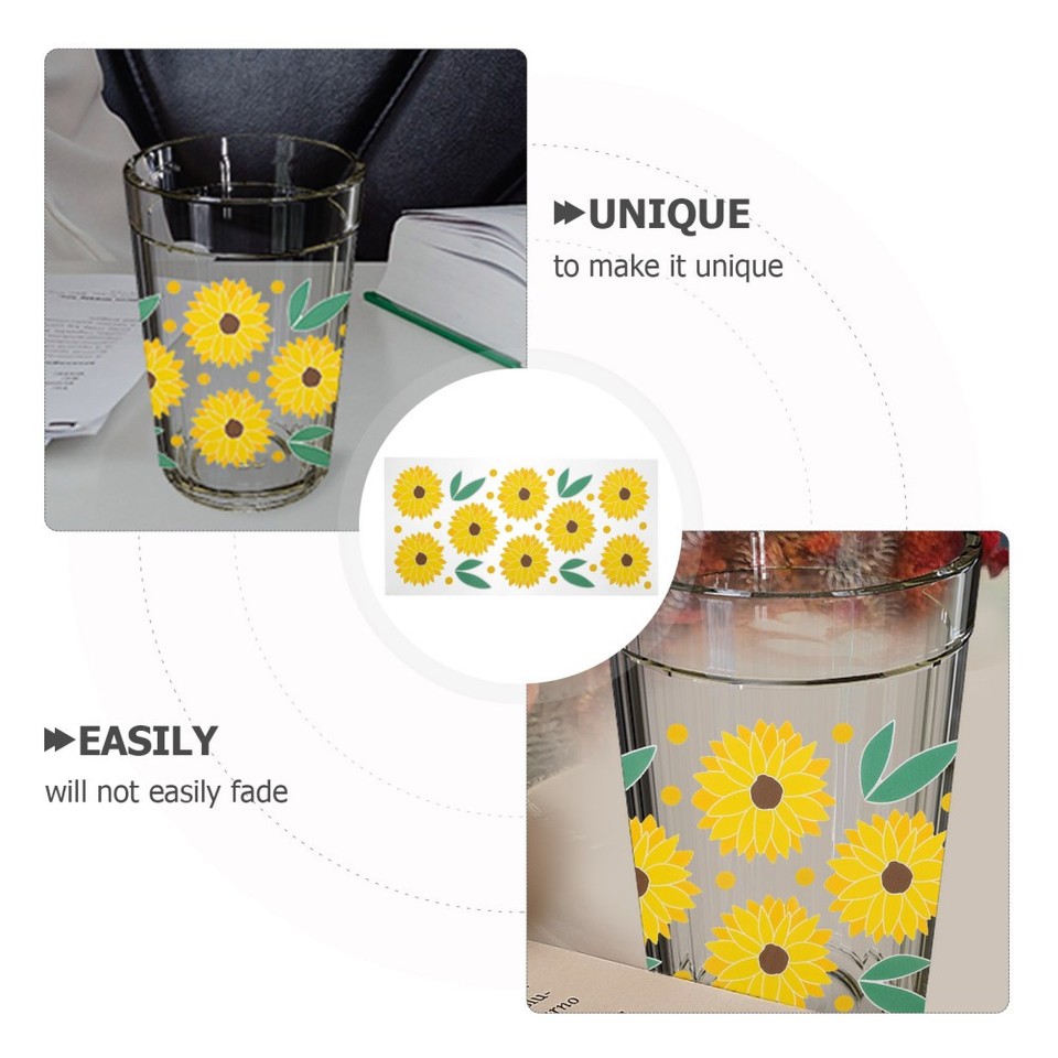 Glass Cup Wrap Sticker Glasses Mugs Rub on Transfer Sticker Cup ...