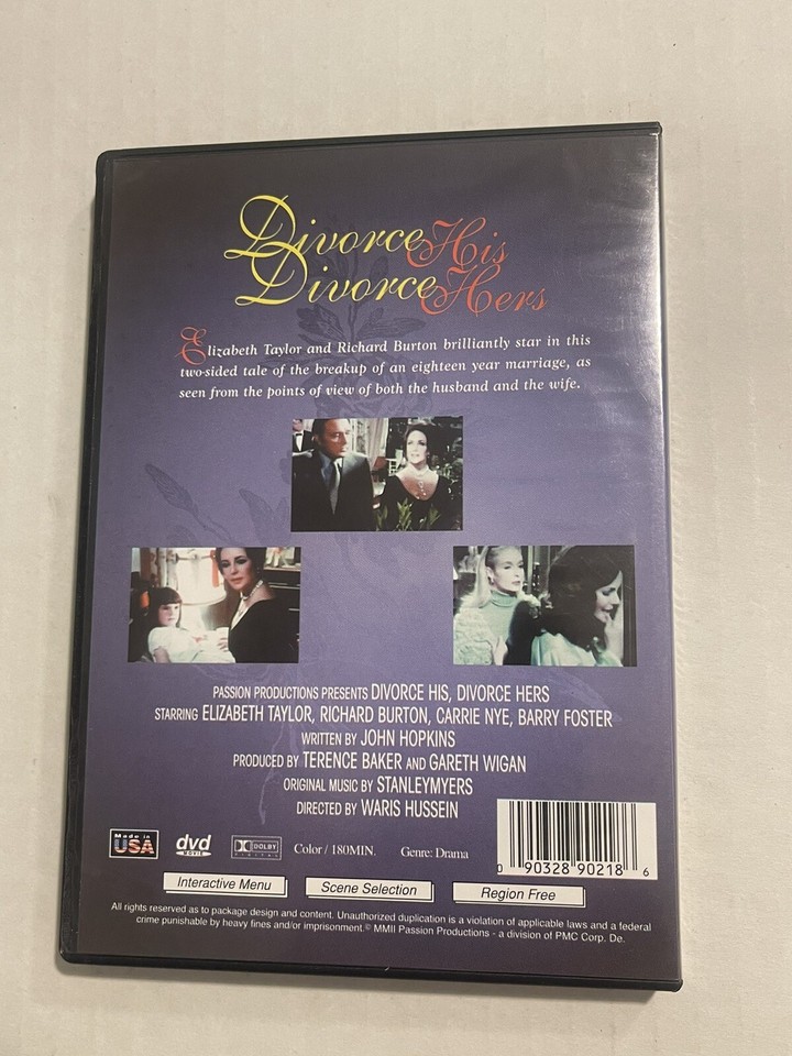 Divorce His, Divorce Hers (DVD Movie) Elizabeth Taylor, Richard Burton ...