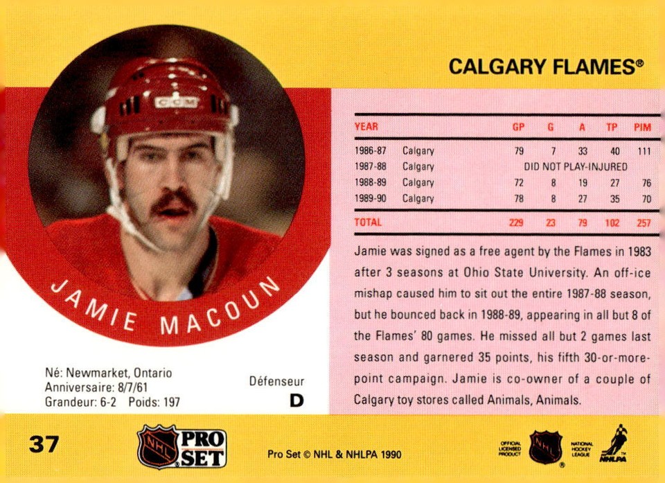 1990 Pro Set #37 Jamie Macoun Very Good | eBay