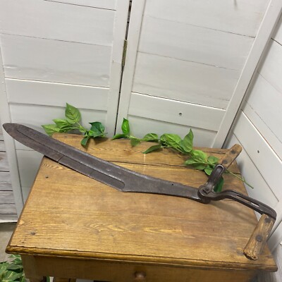 Antique Scythe Hay Sickle Primitive Hand Made Blacksmith Barn Farm Tool ...