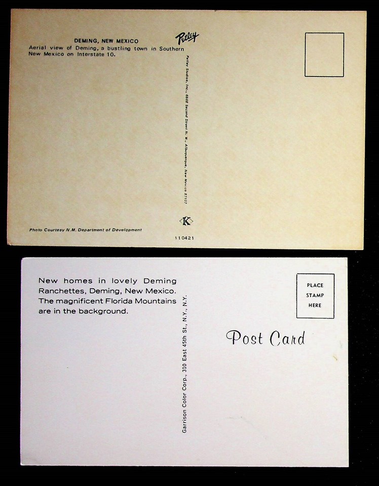 Deming New Mexico Lot Of 2 Postcards 1960s Deming Ranchettes Florida ...