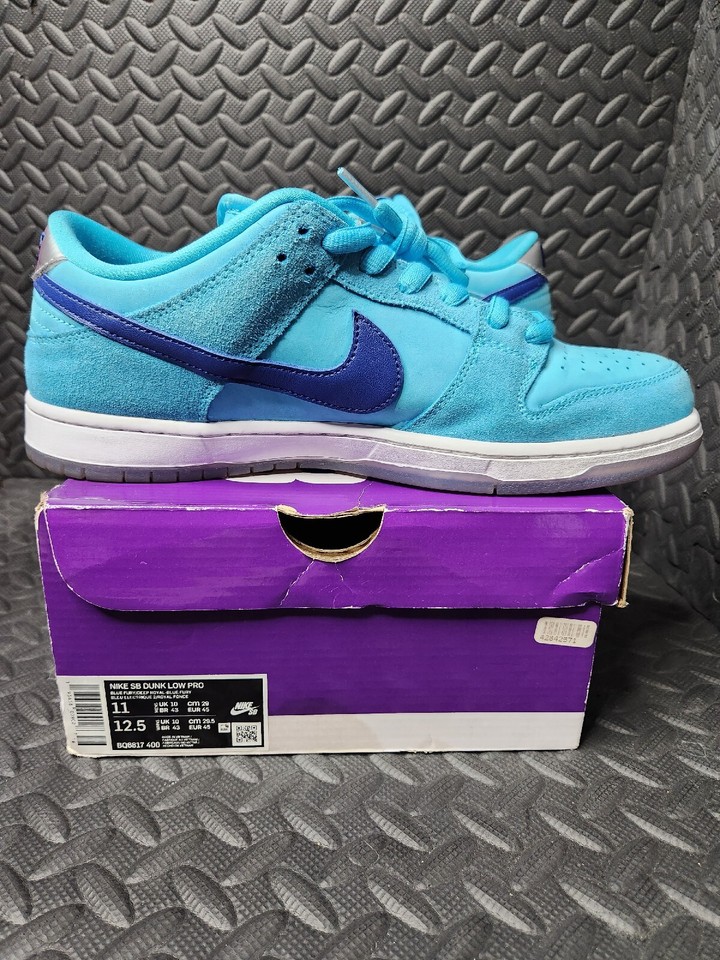 Nike SB Dunk Low Blue Fury 2020 Blue/Purple/White Sneaker Mens Shoe ...