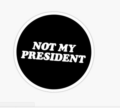 Donald Trump NOT MY President LOVE nasty Woman little Sticker decal car ...