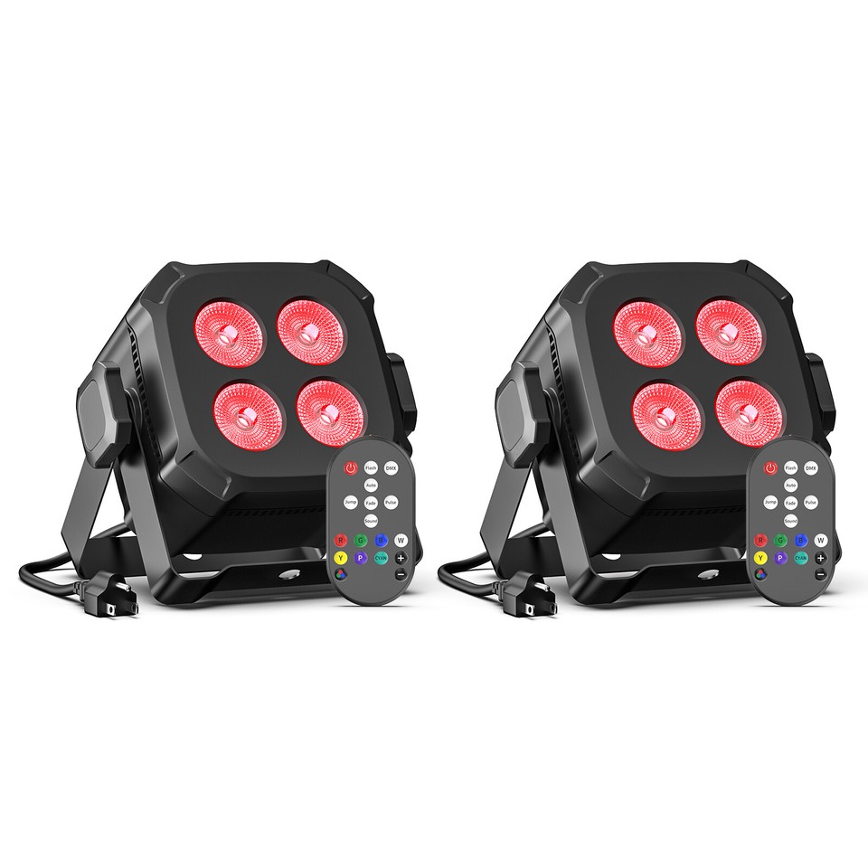 8Pack LED RGBWYP+CYAN Stage Lighting PAR Light DMX512 Beam Party DJ ...