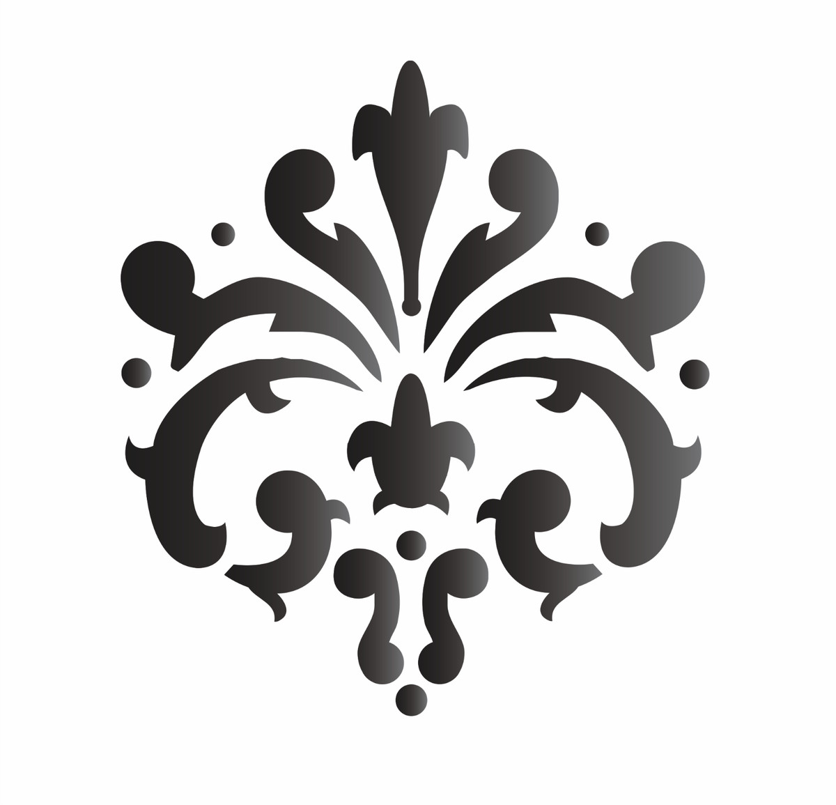 Simple Damask Pattern Stencil