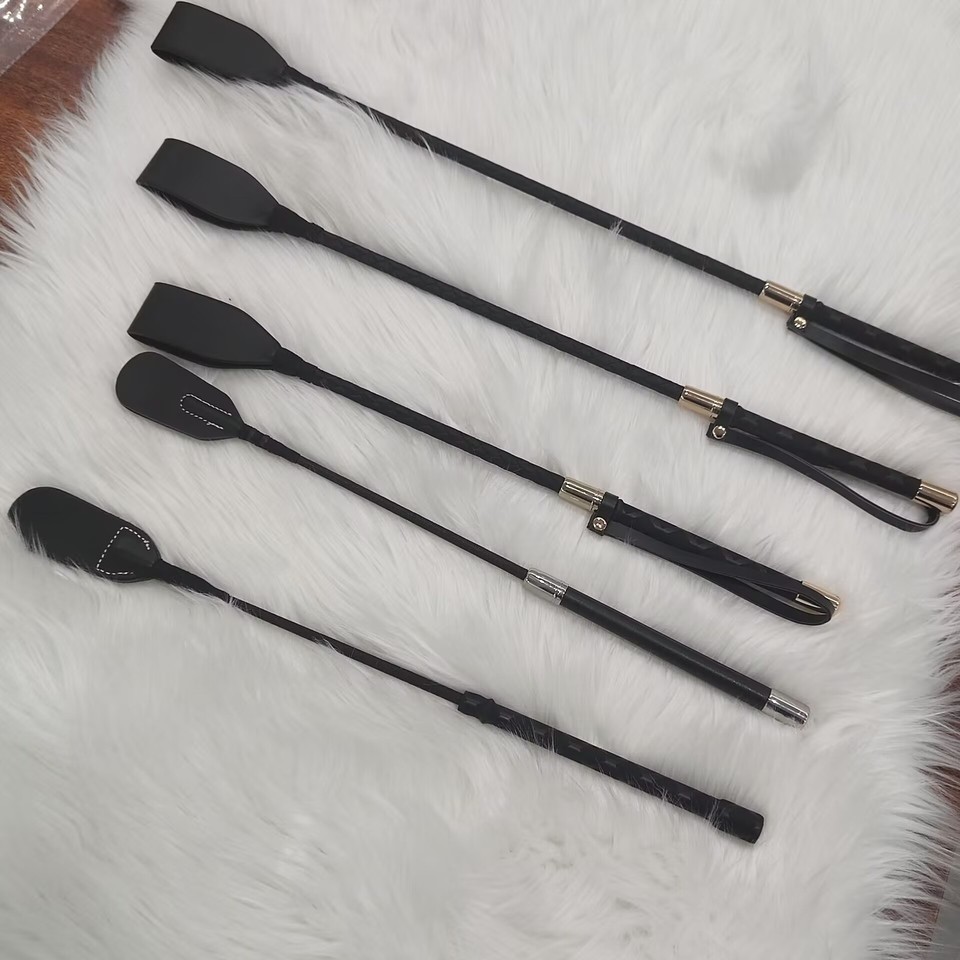 PU Leather Straight Whip Horse Riding Crop Whip Flogger for Equestrian ...