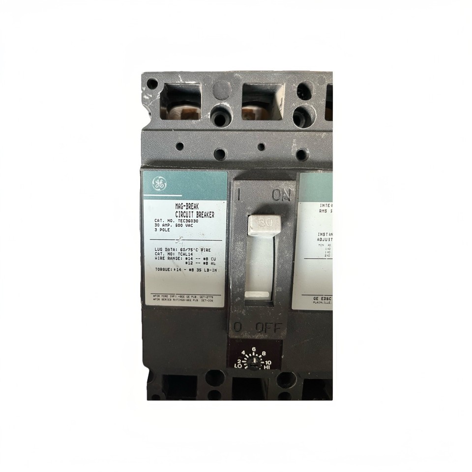 Ge Mag Break Tec36030 30 Amp 3 Pole Circuit Breaker | eBay
