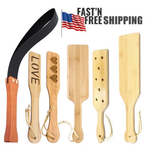 Bamboo Handle Spanking Ass Paddle Whip Flogger BDSM for Couples Bondage ...