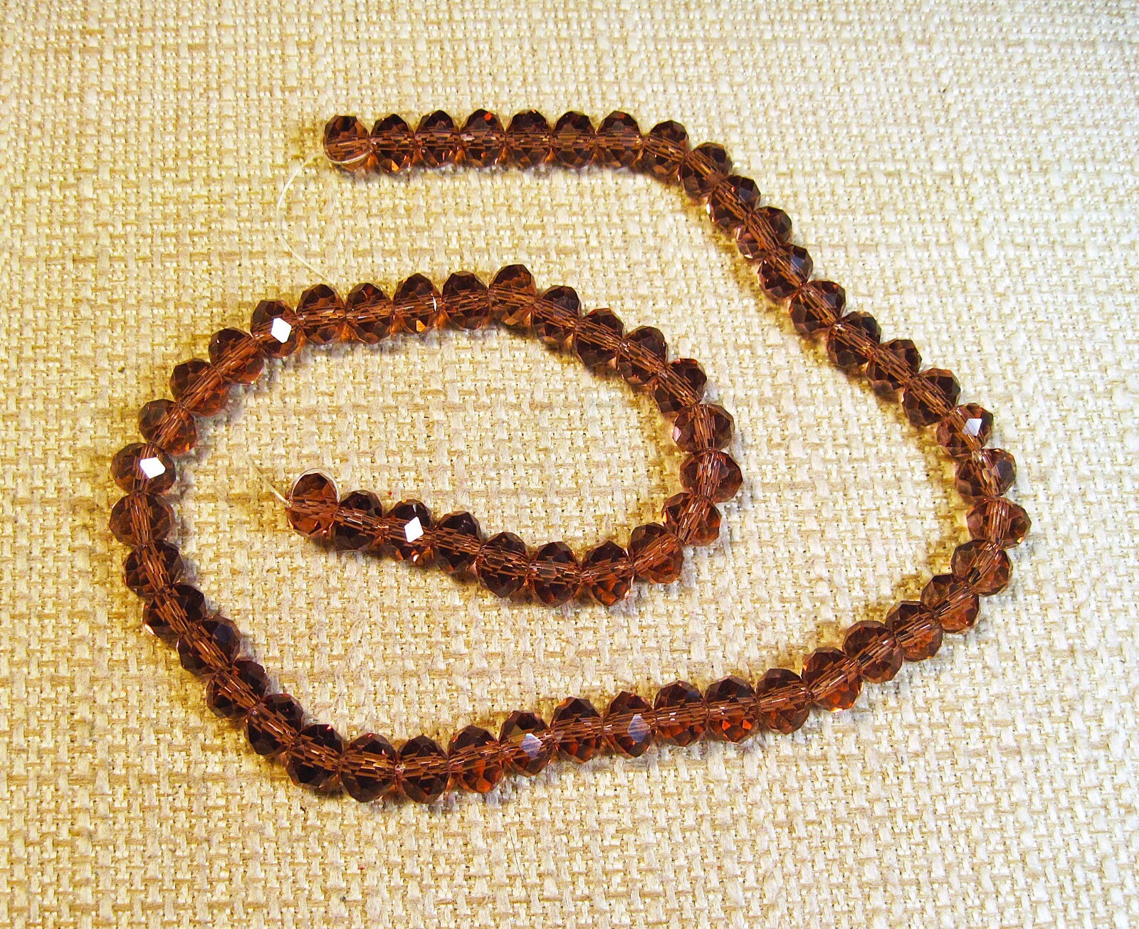 Beautiful 16" Strand of 8mm x 6mm Purple Crystal Rondelle Beads Lot# G5 ...