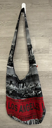 Robin Ruth Los Angeles Print Skyline Bag Purse Tote Slouch Bag Medium ...