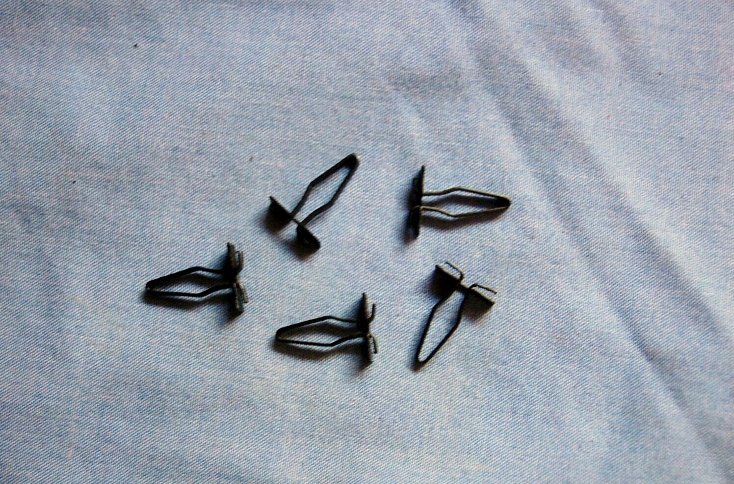 VW KARMANN GHIA 1961-1971 DOOR WINDOW SCRAPER CLIPS, SET OF 5! BRAND ...