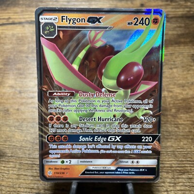 Flygon GX 110/236 Cosmic Eclipse - LP Ultra Rare Full Art Pokemon Card ...