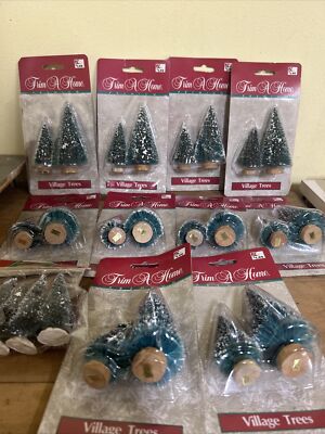 Trim A Home Village Trees Lot Of 10, Also One Mini Set | eBay