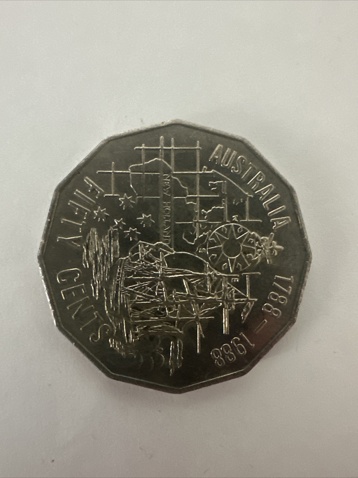 AUTHENTIC 1988 Australian Bicentennial First Fleet 50c Coin | eBay
