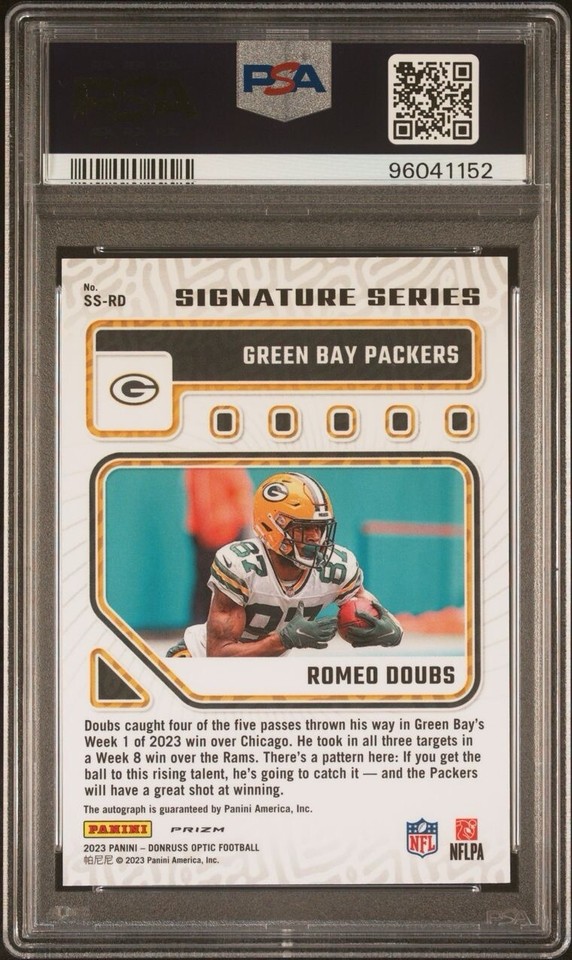 2023 PANINI DONRUSS OPTIC SIGNATURE SERIES #SSRD ROMEO DOUBS PSA 10 GEM ...