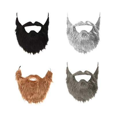 Dress Up America Fake Beard Costume - Costume Beard and Mustache - One ...