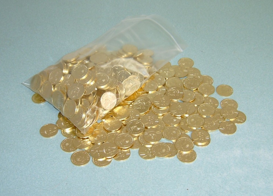 NEW 300 GOLDEN LIBERTY / EAGLE PACHISLO SLOT MACHINE TOKEN COINS - NEW ...