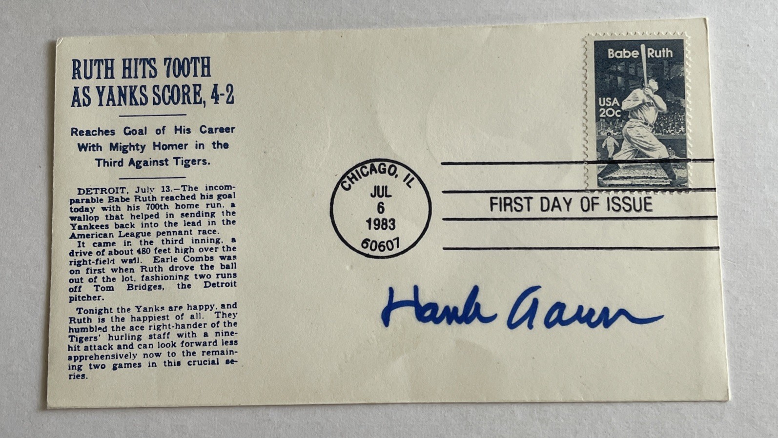 Babe Ruth Autographed Memorabilia | Signed Photo, Jersey, Collectibles ...