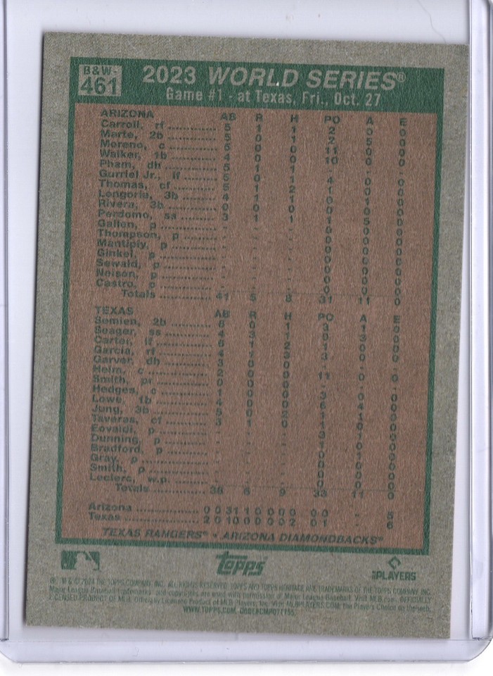 ADOLIS GARCIA 2024 Topps Heritage Black & White Image #461 SP 2023 ...