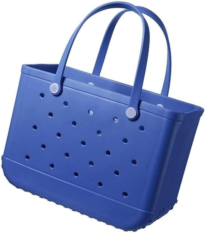 XL Beach Bag-Waterproof Rubber Beach Bag-Washable Open Tote Bag Durable ...
