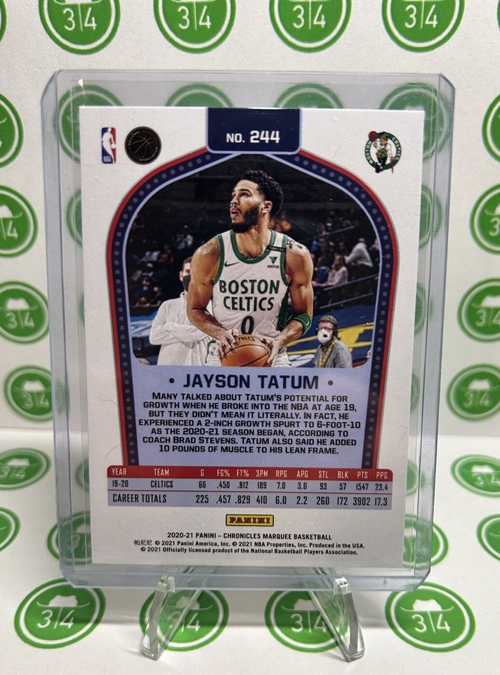 2020-21 Panini Chronicles Marquee JAYSON TATUM #244 | eBay