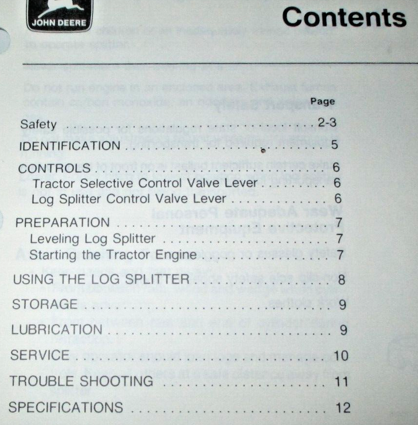 John Deere 32 Log Splitter