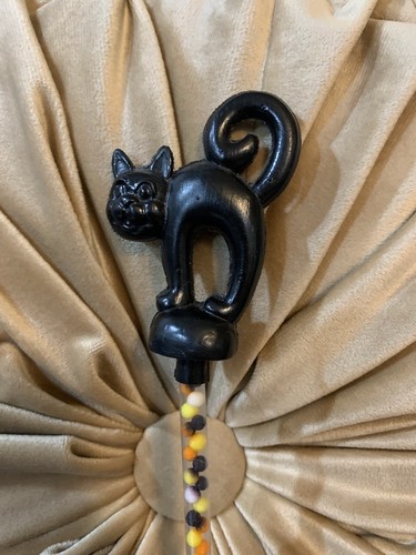 Vintage ROSBRO Black Cat Halloween Candy Tube Straw Toy Plastic RARE | eBay