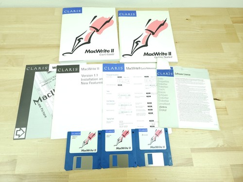 Vintage Apple Macintosh Claris MacWrite II Version 1.1 BRITISH RARE ...