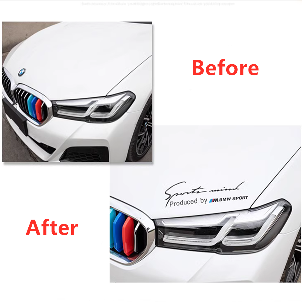 BMW F10 F20 F30 E60 E90 2PCs Decal Sticker Sports Mind powered M ...
