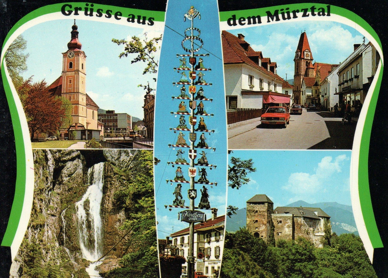 GRUSSE AUS DEM MURZTAL POSTCARD - MULTIVIEWS - GREETINGS from MURZ ...
