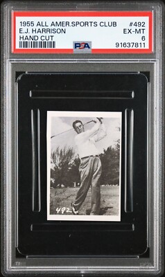 PSA 6 DUTCH HARRISON GOLF 1955 ALL-AMERICAN SPORTS CLUB #492 EJ GRADED ...