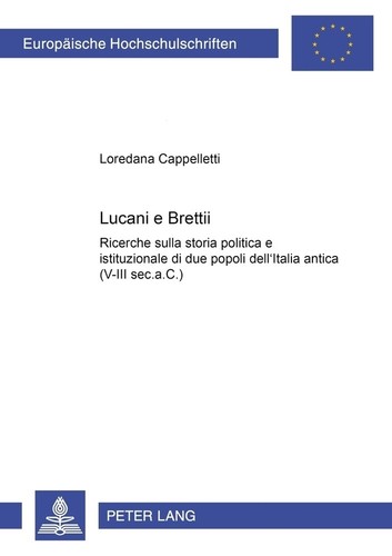 Lucani e Brettii Loredana Cappelletti Taschenbuch Italienisch Peter ...