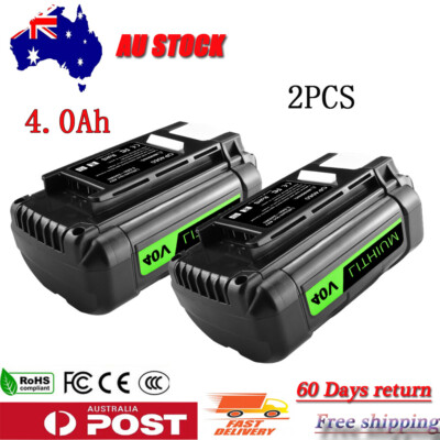 2×Battery For Ryobi 36V 40V OP4026A Li-ion 4Ah RY40210 RY40200 RY40100 ...