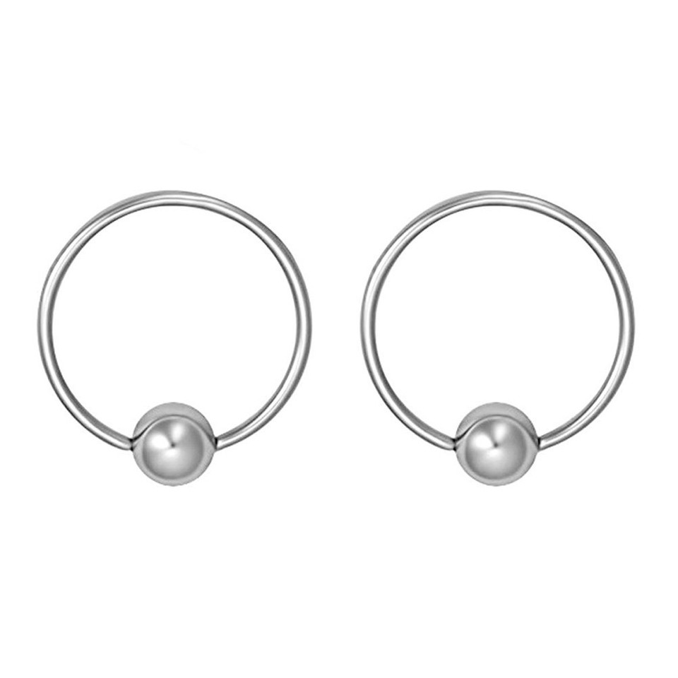 Pair of Captive Ring Made of Surgical Steel Multiple Gauges ans Sizes ...