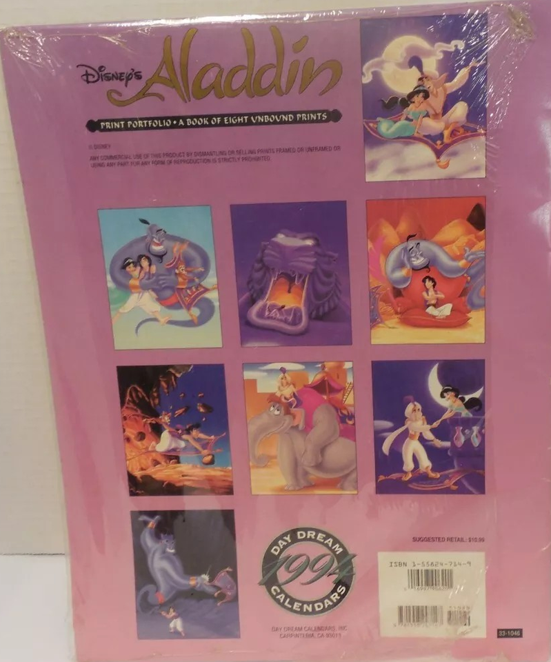 DISNEY'S ALADDIN 1994 PRINT PORTFOLIO, 8 FROM DAY DREAM, SEALED, PRISTINE MINT | eBay