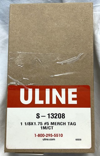 Uline White Merchandise Unstrung Writable Paper Tags 8 boxes of 1000 ...