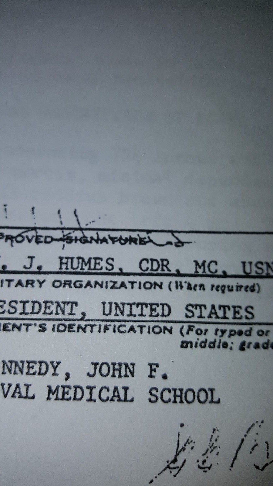 President John F. Kennedy AUTOPSY REPORT 14 PAGES COVERING THE PROCESS ...