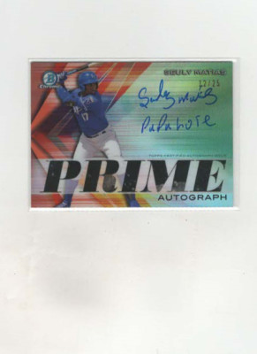 2019 Bowman Chrome Prime Chrome Signature Orange Refractor /25 Seuly ...