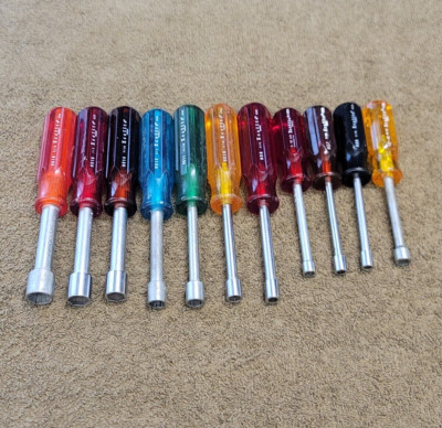 Xcelite HS Nutdriver Set Sae 3/16 7/32 1/4 5/16 11/32 3/8 7/16 1/2 9/16 ...