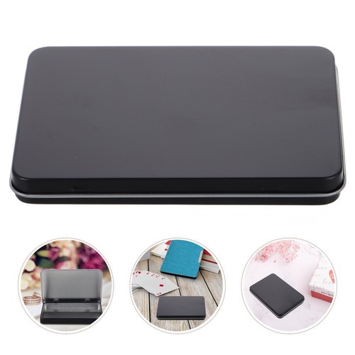 Small Metal Tin Boxes With Hinged Lid Portable Rectangular Storage ...