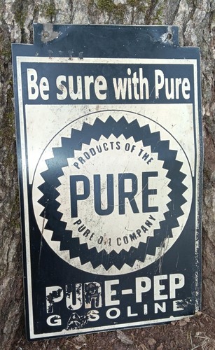 Vintage Gasoline Sign - Vintage Pure Oil Sign - Vintage Metal Sign with ...