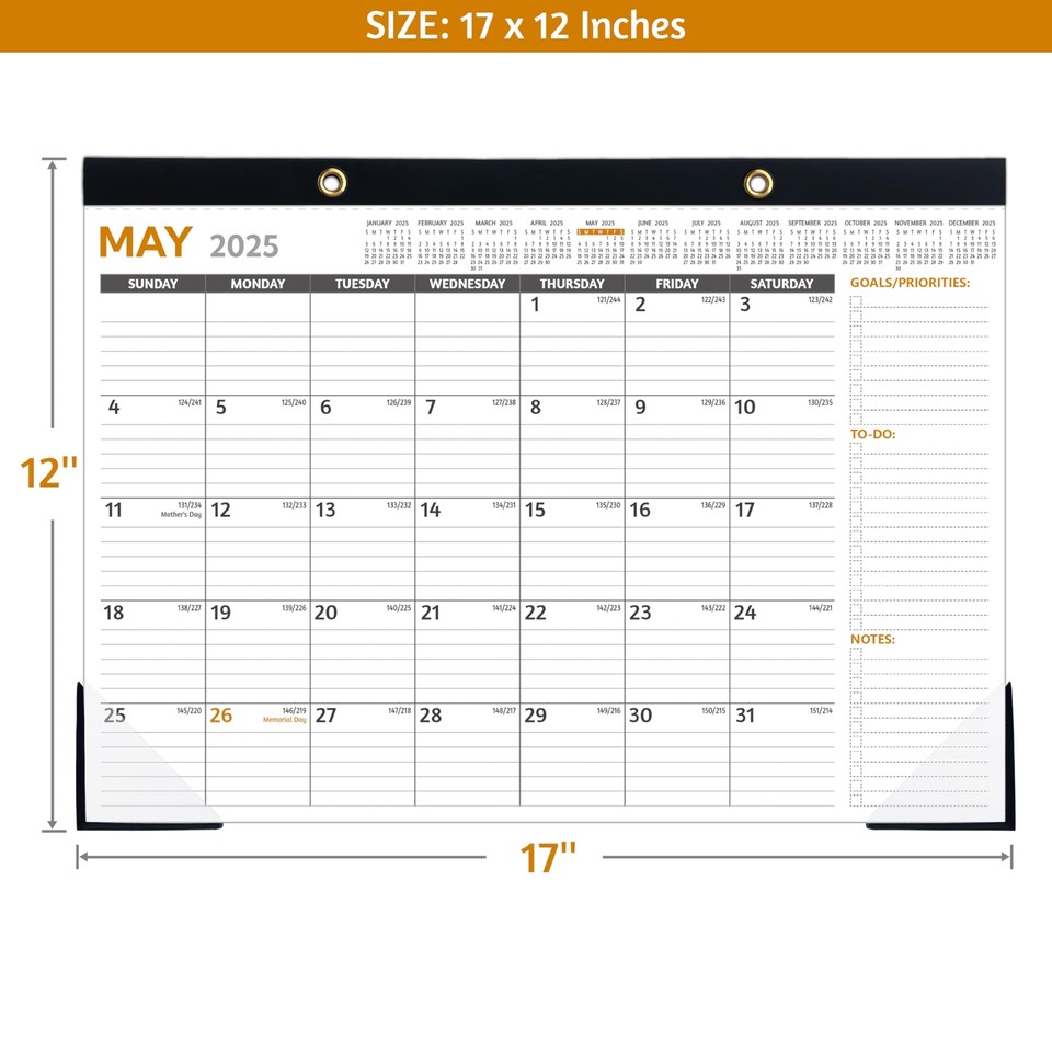 Calendar 2024 - 18-Month Desk Calendar 2024-2025, Jan 2024 to Jun 2025 ...