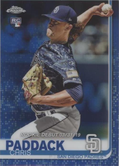 2019 Topps Chrome Update Series - Rookie Debut Chris Paddack #55 Blue ...
