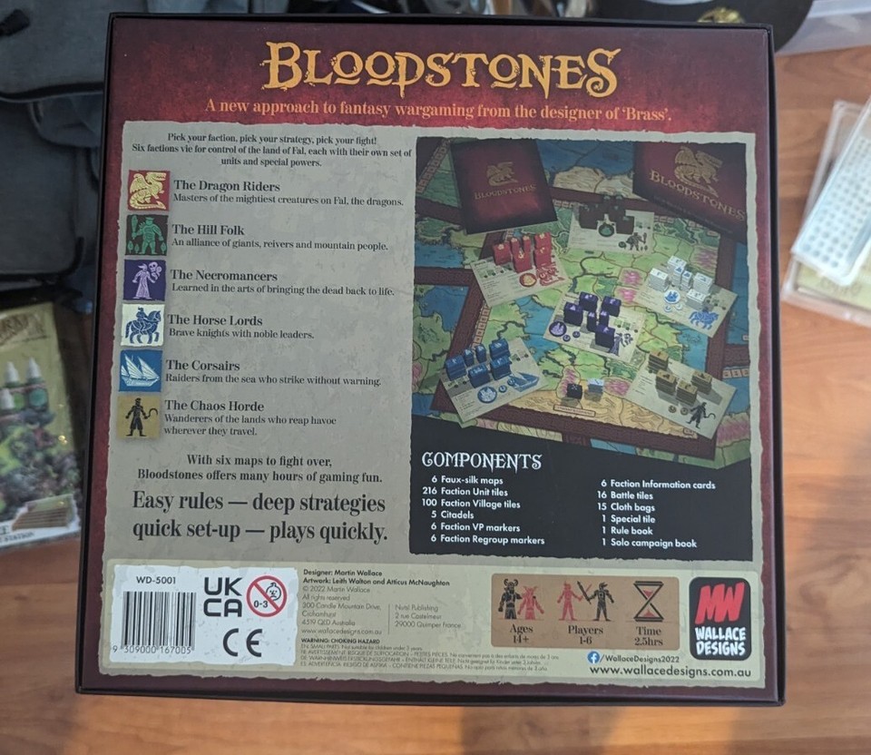 Bloodstones Board Game by Martin Wallace Gamefound Kickstarter Pre ...