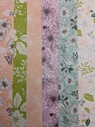 Stampin Up * FRIENDLY HELLO * DSP-24 SHEETS 6x6 PAPER- OUTLINE PRINTS ...