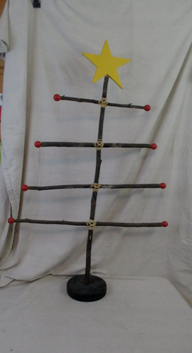 Dept 56 Primitive Wood Twig Christmas Tree ornament Display 38 x 24 ...