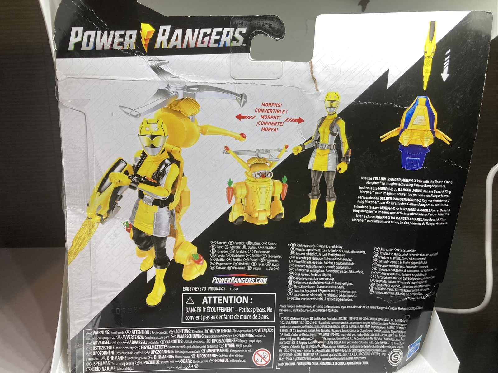 Hasbro Power Rangers Beast Morphers - Beast-X Yellow Ranger 6in. Action ...